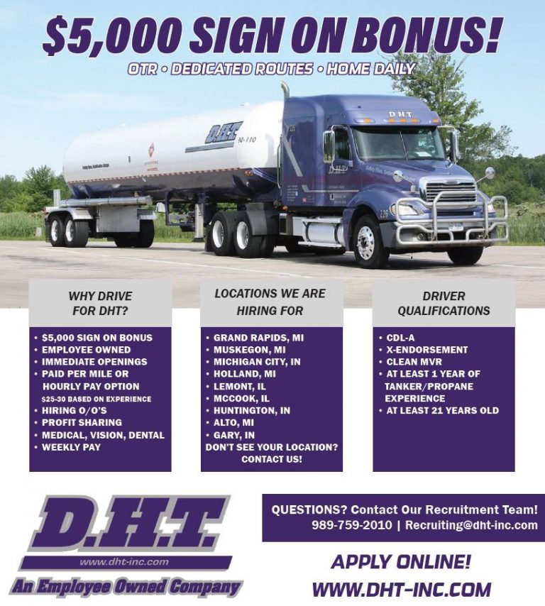 $5,000 SIGN ON | PROPANE DRIVERS WANTED - D.H.T.