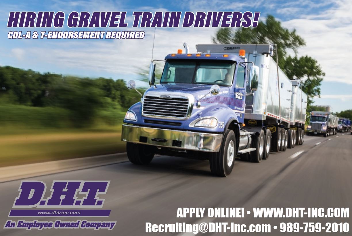 Hiring Gravel Train Drivers throughout Michigan! - D.H.T.